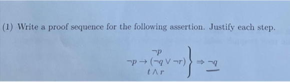 Solved Write a proof sequence for the following assertion. | Chegg.com