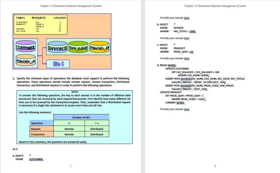 Solved Chapter 12 Distributed Database Management Systems | Chegg.com