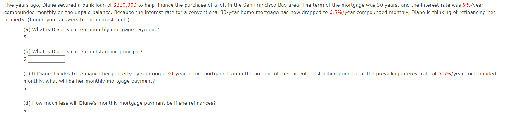 Solved property. (Round your answers to the nearest cent.) | Chegg.com