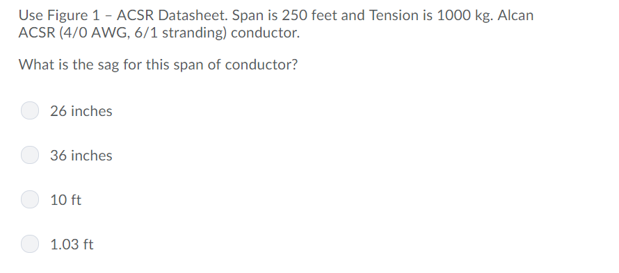 Solved CONDUCTOR DATA SHEET ALUMINUM CONDUCTORS STEEL | Chegg.com