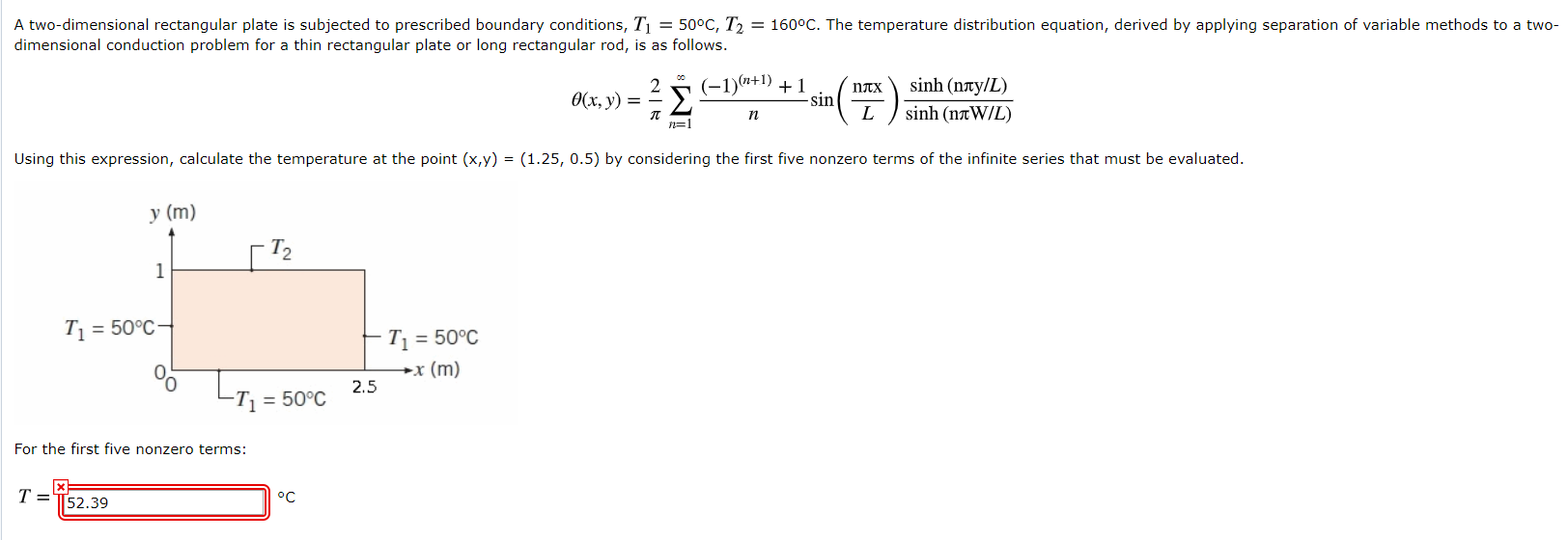 Solved A two-dimensional rectangular plate is subjected to | Chegg.com