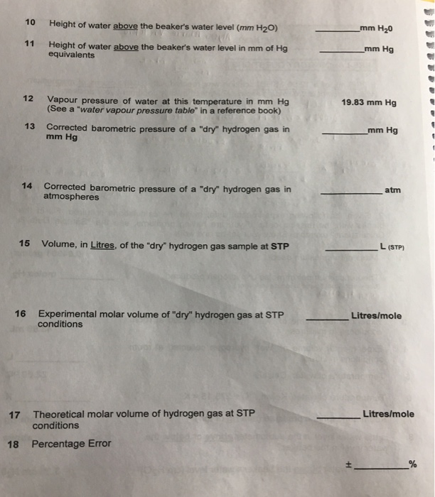 Solved 2. Given the following experimental data, make the | Chegg.com