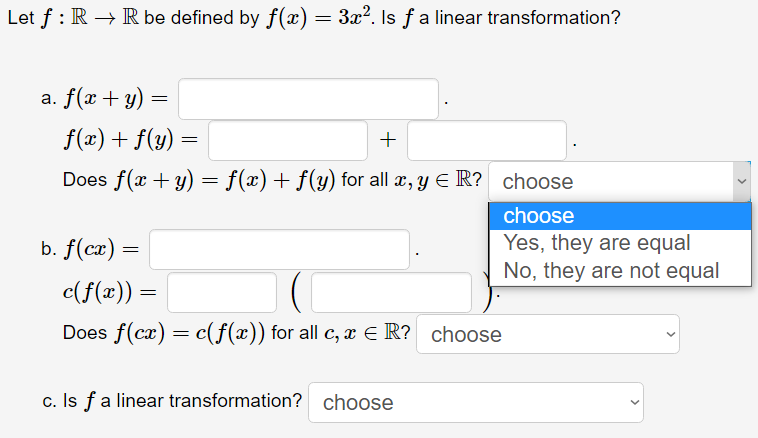 Solved Let f: R -> R be defined by f(x) = 3x^2. is F a | Chegg.com