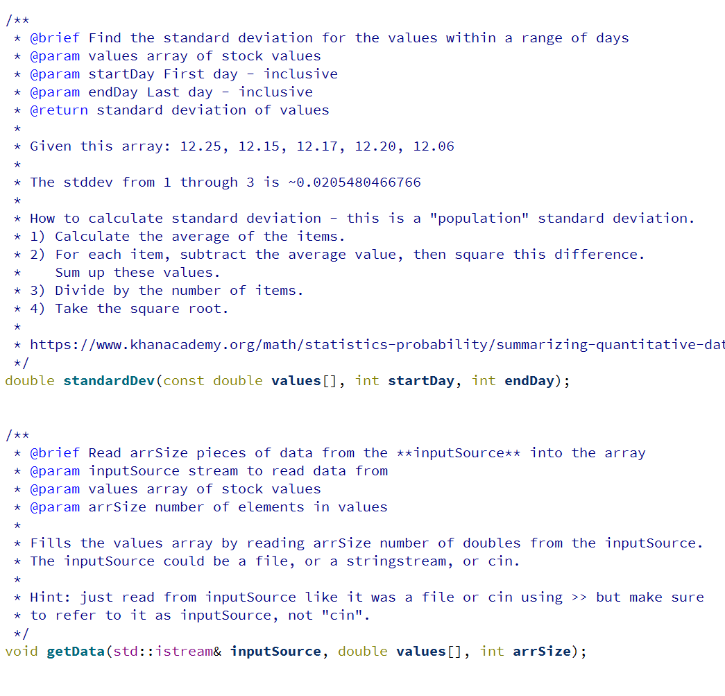 Solved In C++, I need with writing codes for each | Chegg.com