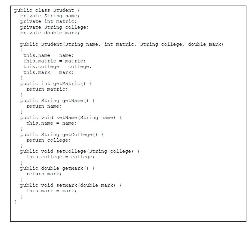 Solved Using the user-defined class named Student, write a | Chegg.com