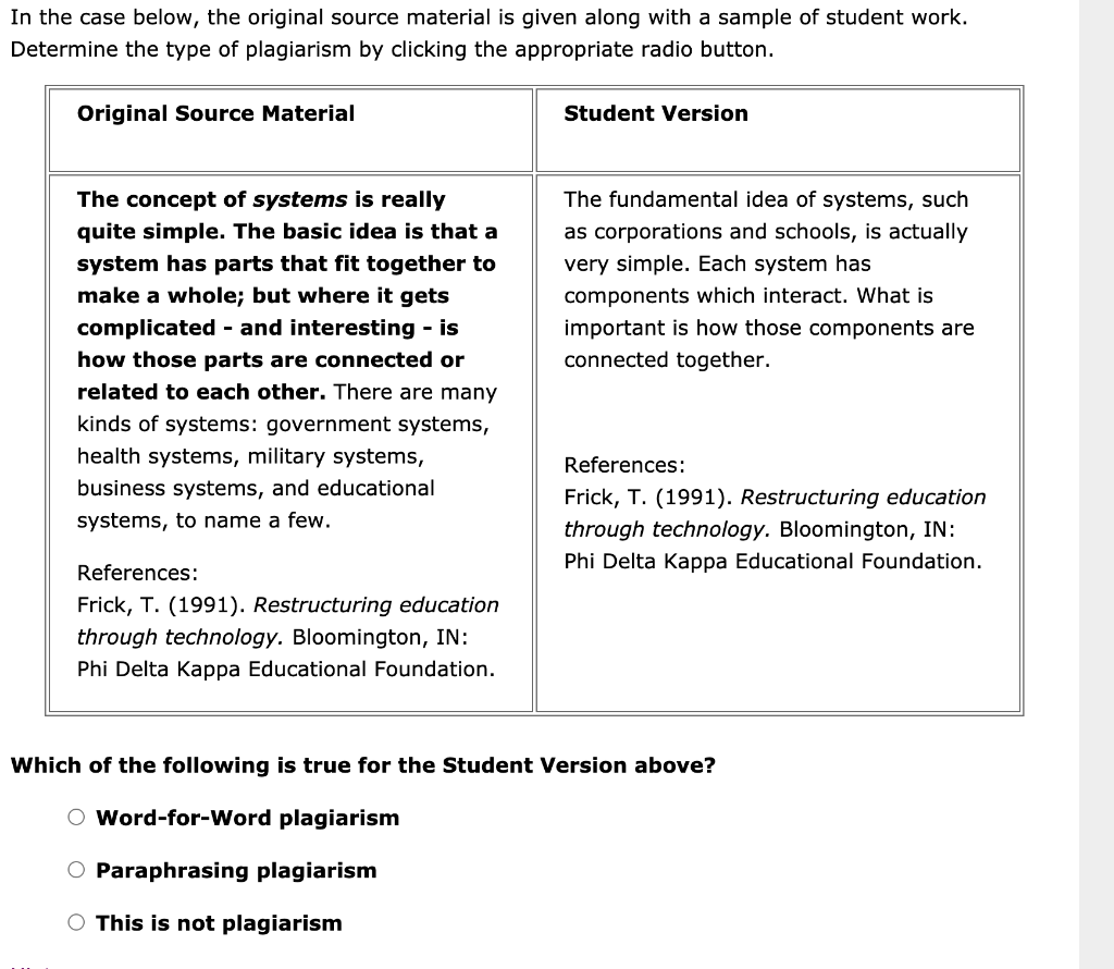Solved Original Source Material Student Version (written in | Chegg.com