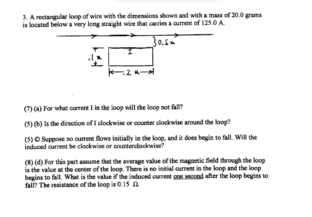 Solved 3. A rectangular loop of wire with the dimensions | Chegg.com