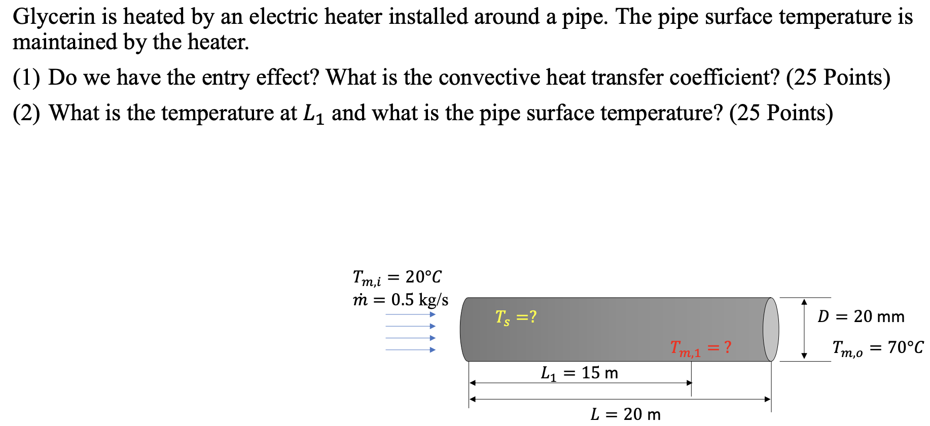Solved Glycerin is heated by an electric heater installed | Chegg.com