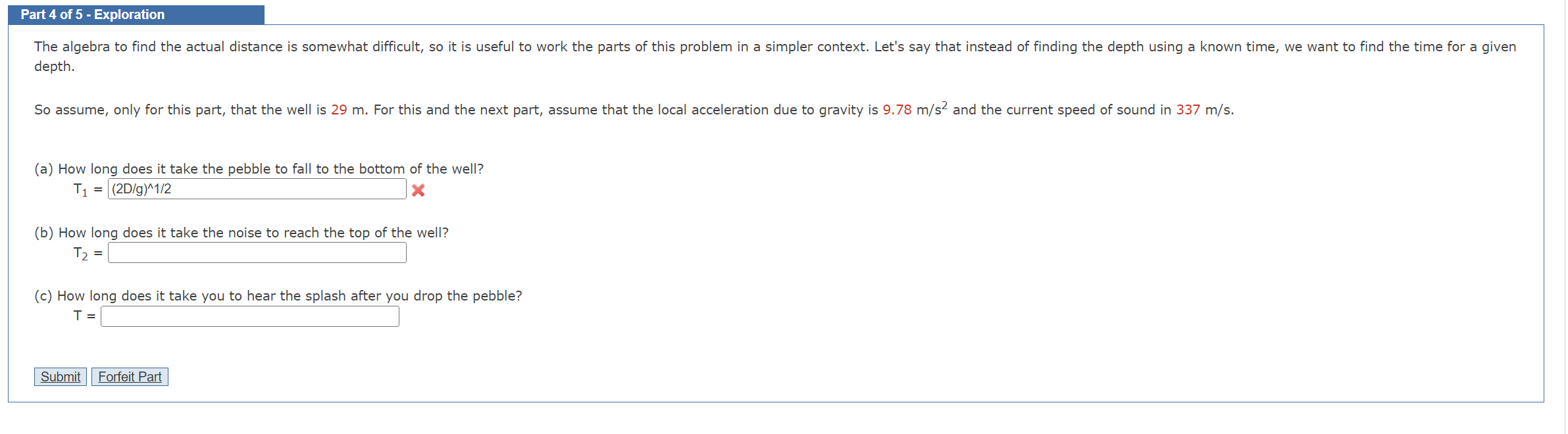 Solved Part 4 of 5 - Exploration depth.So assume, only for | Chegg.com Solved Part 4 of 5 - Exploration depth.So assume, only for | Chegg.com