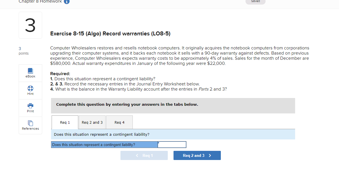 Solved Exercise 8-15 (Algo) Record warranties (LO8-5) | Chegg.com