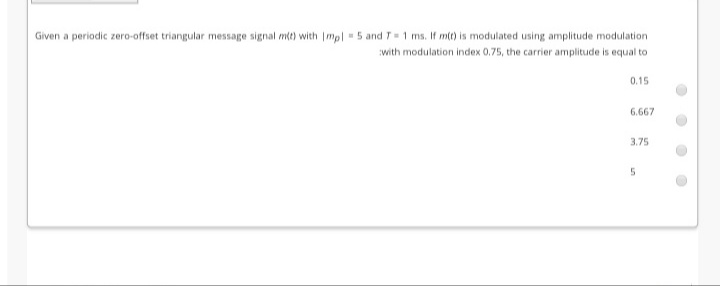 Solved Given a periodic zero-offset triangular message | Chegg.com