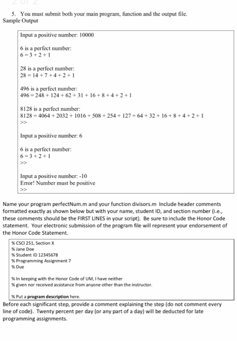 Solved A Positive Integer Is Called A Perfect Number If It