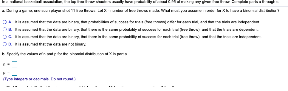 Solved In a national basketball association, the top | Chegg.com