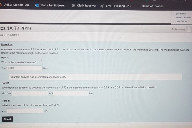 Solved n UNSW Moodle: Au... Citrix Receiver Mail | Chegg.com