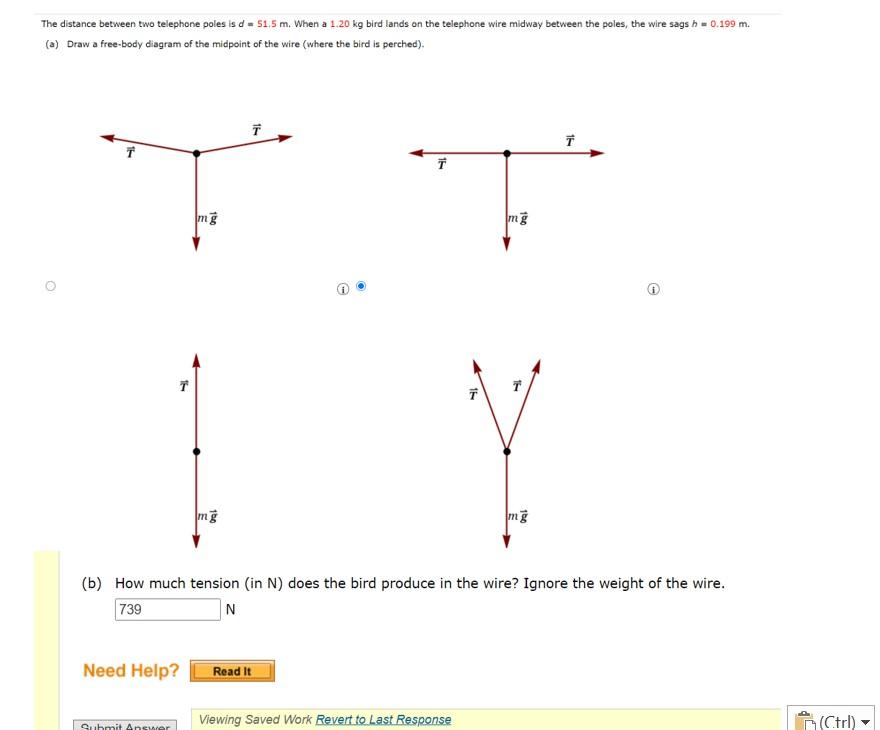 Solved The distance between two telephone poles is d = 51,5 | Chegg.com