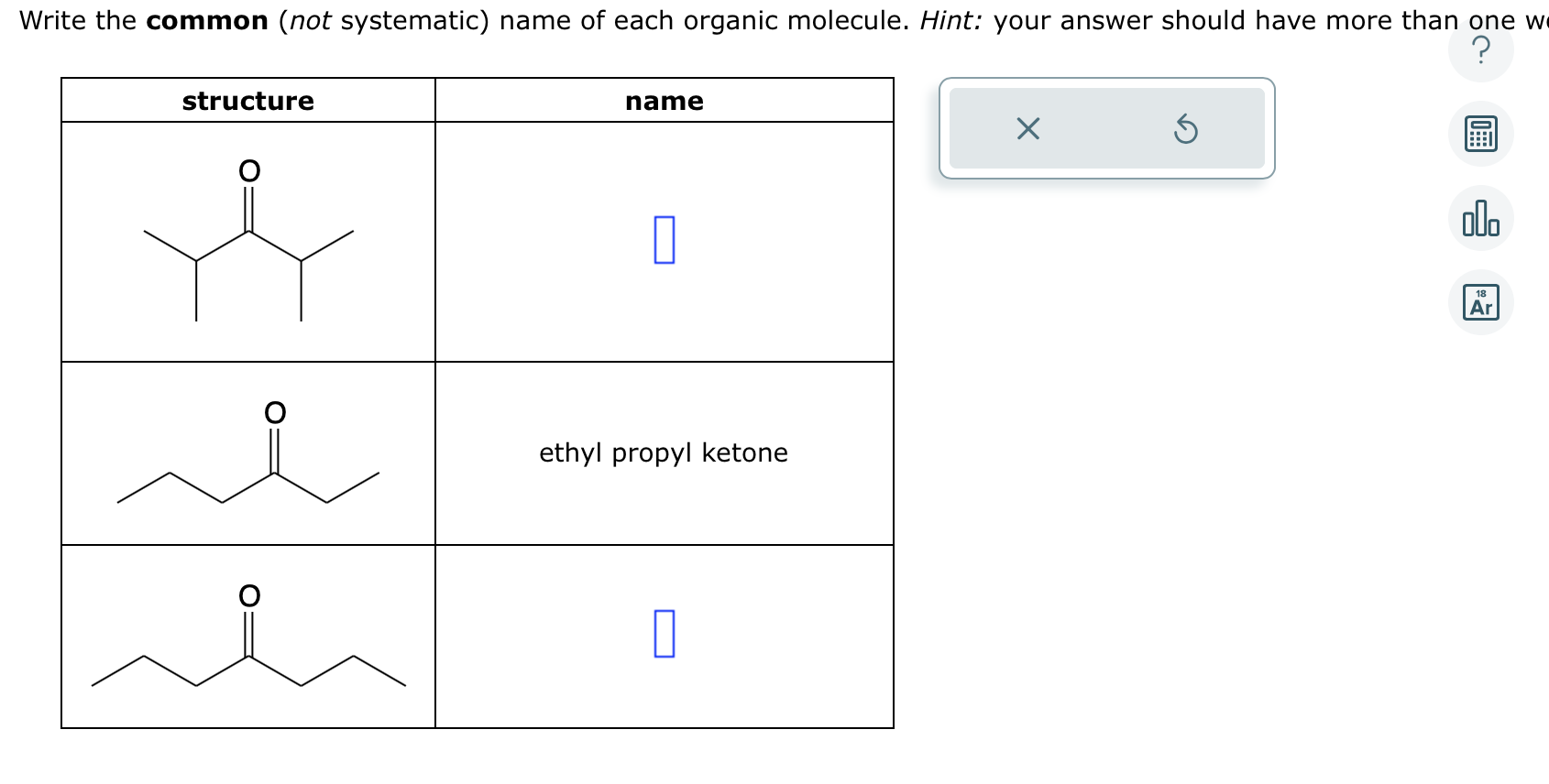 Solved Write the common (not systematic) name of each | Chegg.com