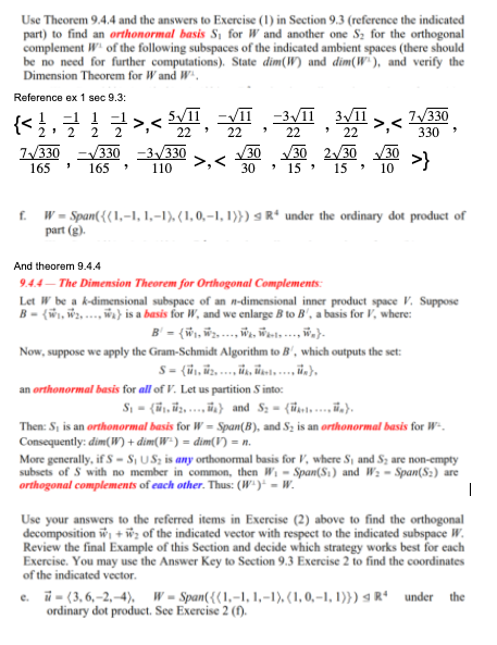 Solved Use Theorem 9.4.4 and the answers to Exercise (l) in | Chegg.com