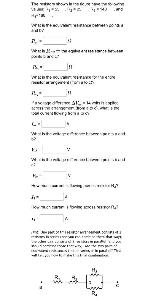 Solved The resistors shown in the figure have the following | Chegg.com