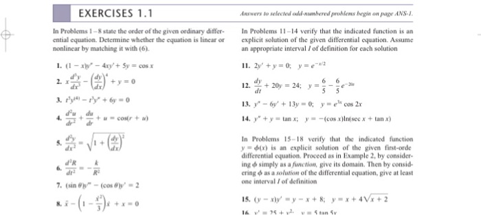 Solved EXERCISES 1.1 Answers to selected odd numbered | Chegg.com