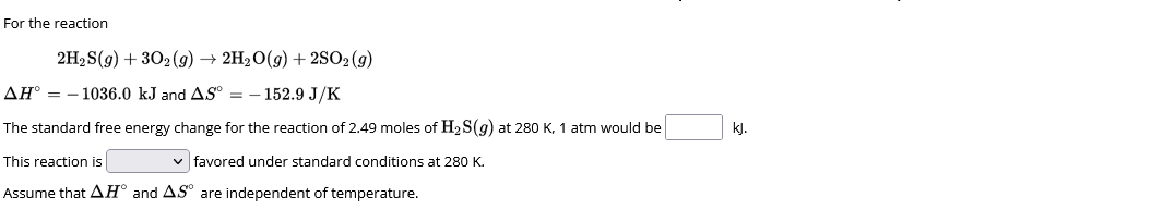 Solved For the reaction ΔH∘=2H2 | Chegg.com