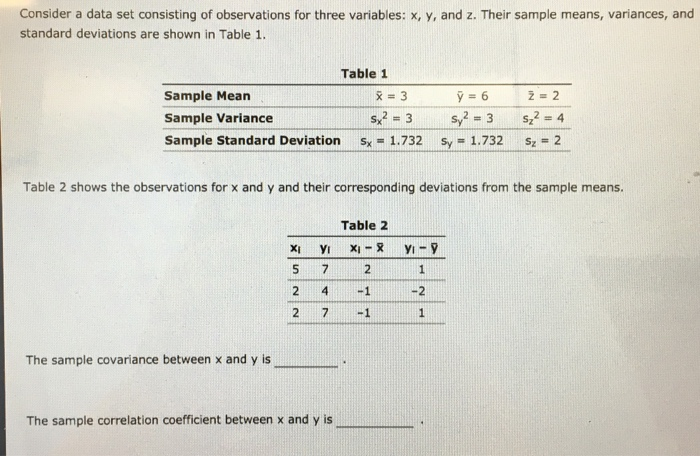 Solved Consider A Data Set Consisting Of Observations For