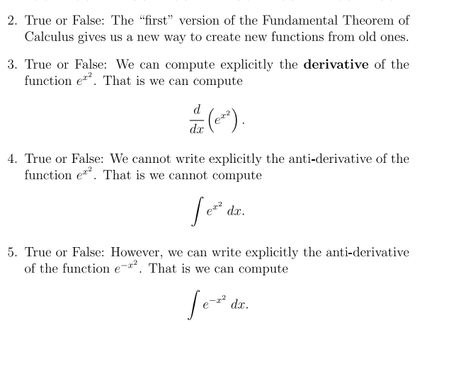 Solved 2. True or False: The "first” version of the | Chegg.com