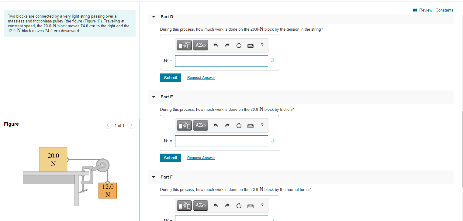 Solved Review Constants Two blocks are connected by a very | Chegg.com