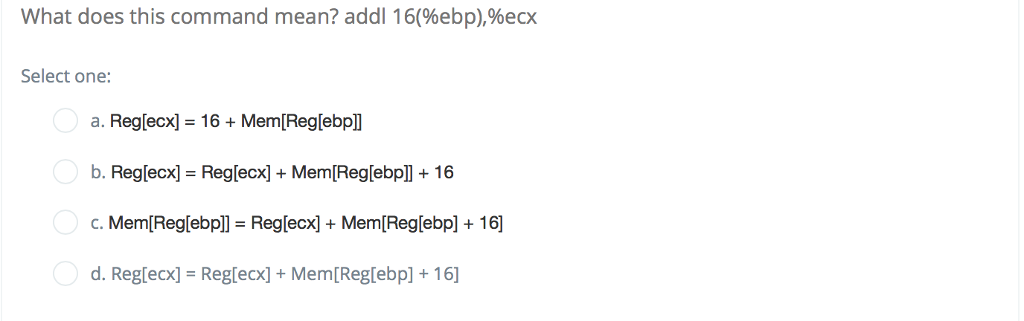 Solved What do the following commands mean for each of them? | Chegg.com