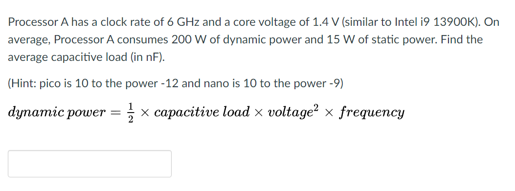 Solved Processor A has a clock rate of 6GHz and a core | Chegg.com