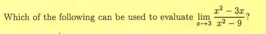 Solved evaluate limx→3x2-3xx2-9? | Chegg.com