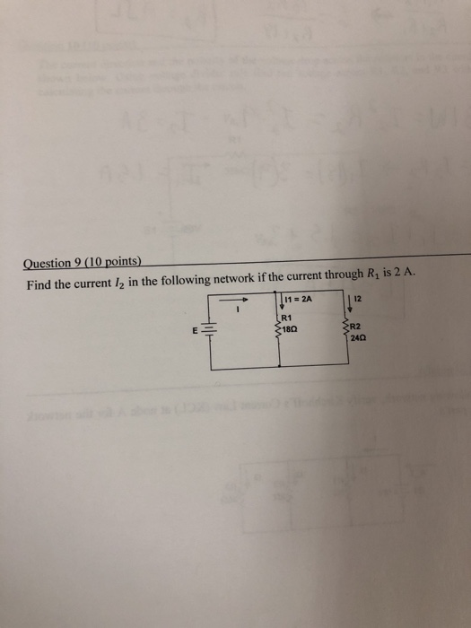 Solved find the current I2 in the following network if the | Chegg.com
