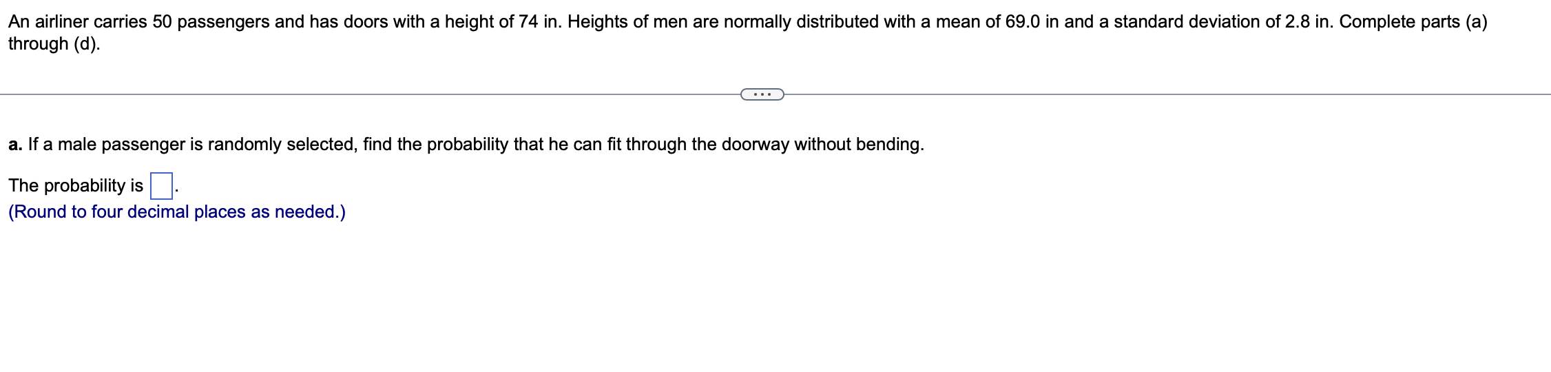 Solved a. If a male passenger is randomly selected, find the | Chegg.com