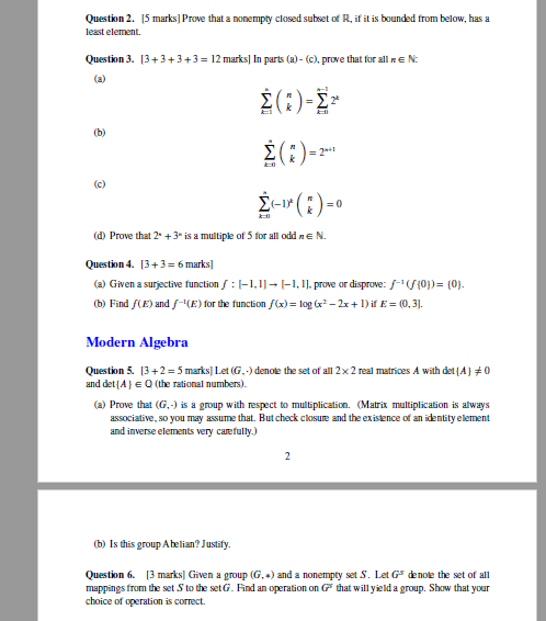 Solved Question 2. 15 marks] Prove that a nonempty closed | Chegg.com