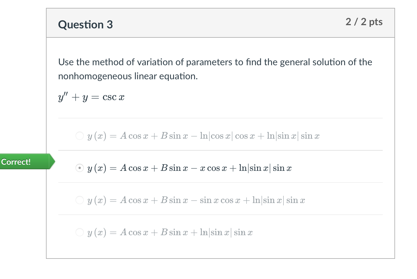 Solved Use the method of variation of parameters to find the | Chegg.com