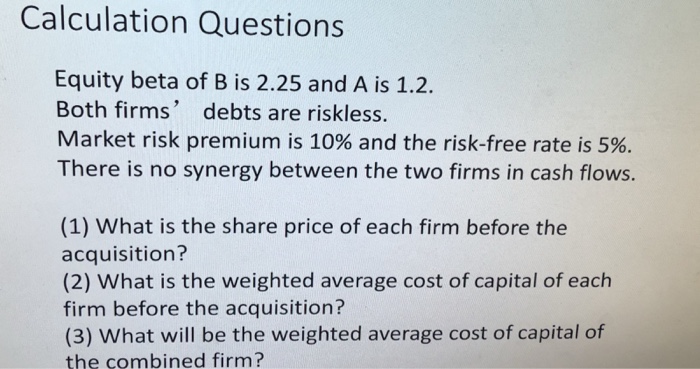 Solved Calculation Questions 3 Suppose Company A is | Chegg.com
