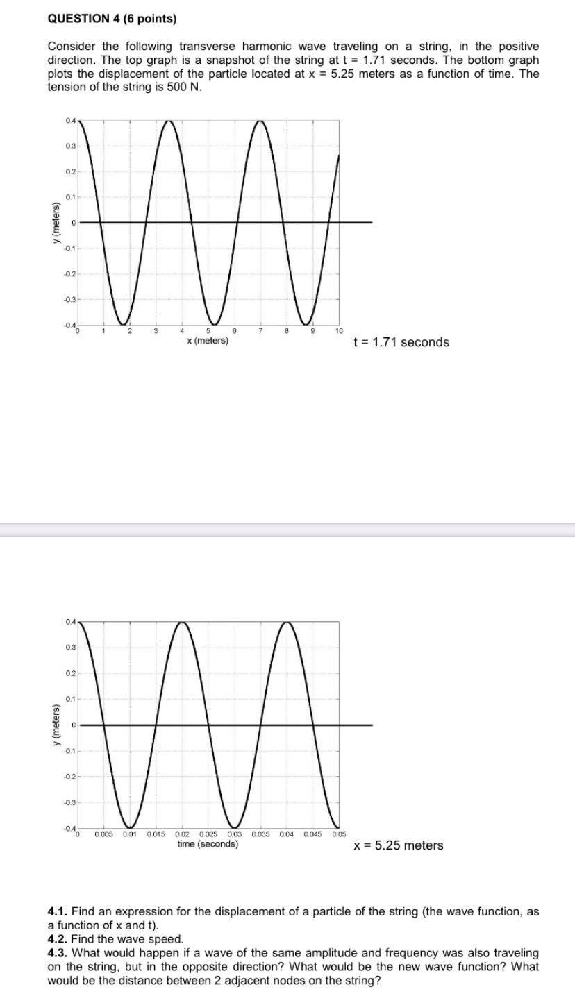 Solved QUESTION 4 (6 points) Consider the following | Chegg.com