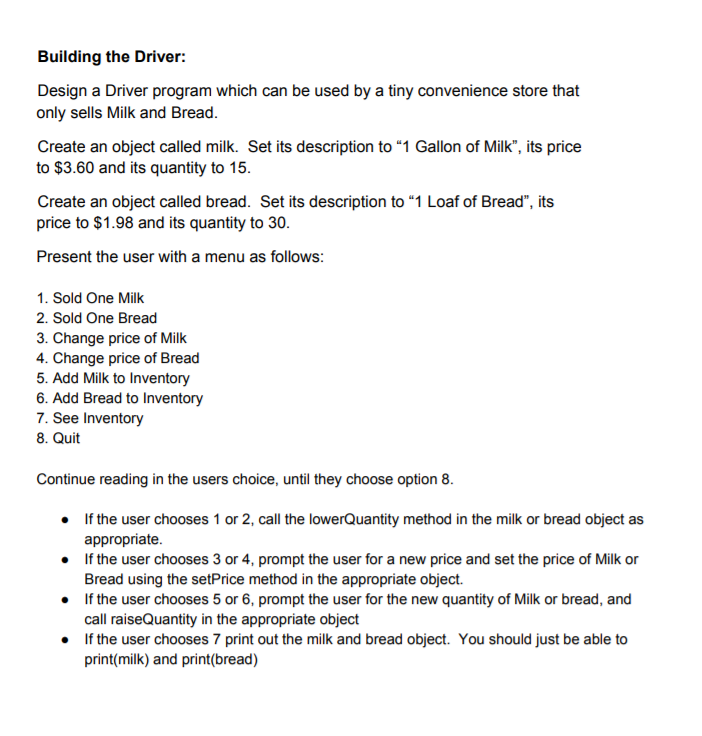 Solved Concept Summary: 1. Class design 2. Encapsulation, | Chegg.com