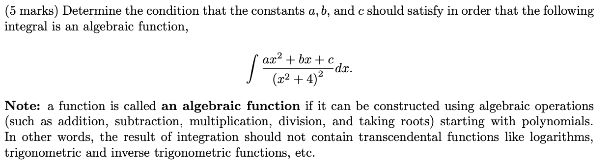 Solved (5 ﻿marks) ﻿Determine the condition that the | Chegg.com