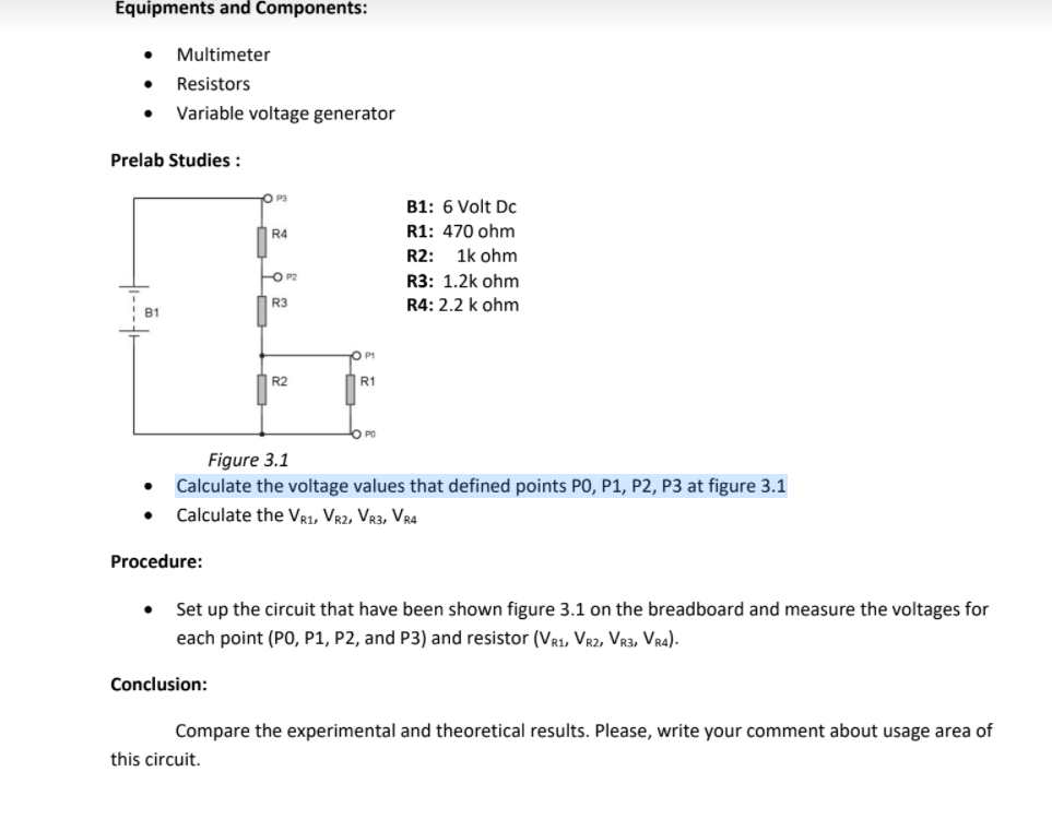 Solved Equipments and Components: Multimeter Resistors | Chegg.com