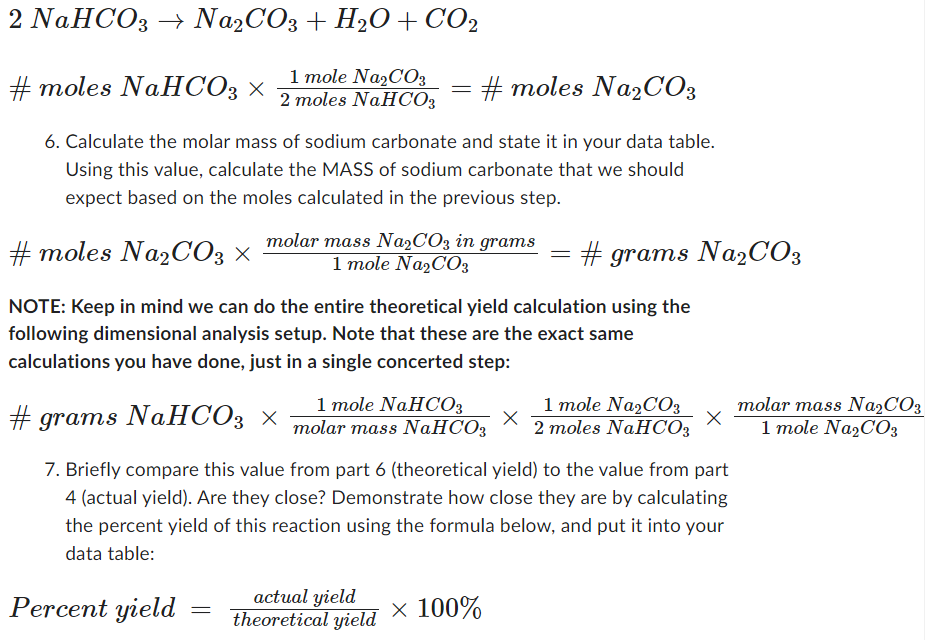 By now your baking soda conversion experiment should | Chegg.com