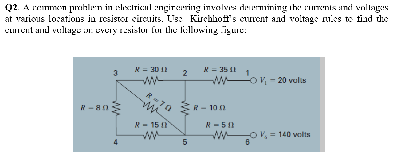 Solved A common problem in electrical engineering involves | Chegg.com Solved A common problem in electrical engineering involves | Chegg.com