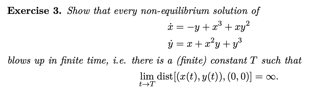 Solved Exercise 3. Show that every non-equilibrium solution | Chegg.com