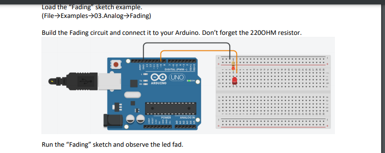 Solved Using Tinkercad simulate by copying the code below | Chegg.com