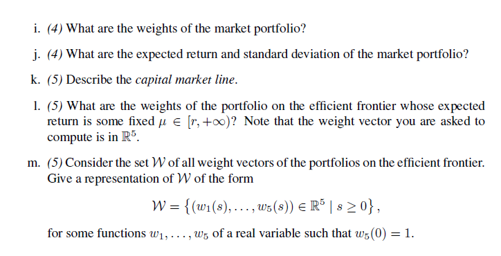 Q. 1 (Numerical portfolio optimization, 57 pts). In | Chegg.com