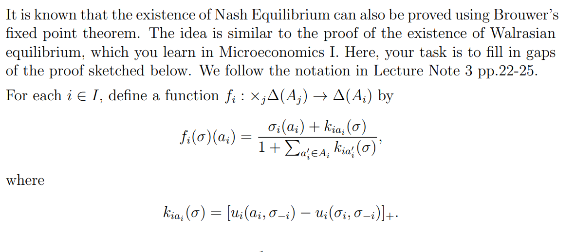 Nash Equilibrium Equation