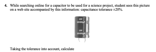 Solved a) The maximum charge a capacitor of this type can | Chegg.com