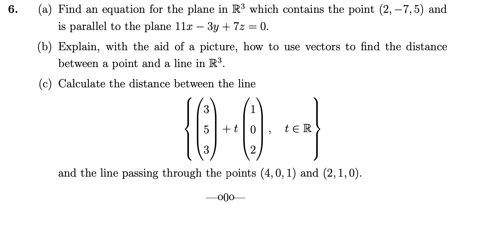 Solved (a) Find an equation for the plane in R3 which | Chegg.com