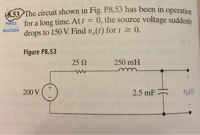 Solved 8.27 Assume That At The Instant The 2a Dc Current 