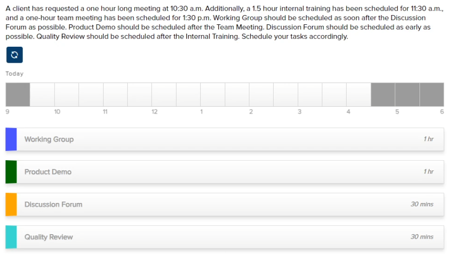 Solved A client has requested a one hour long meeting at | Chegg.com