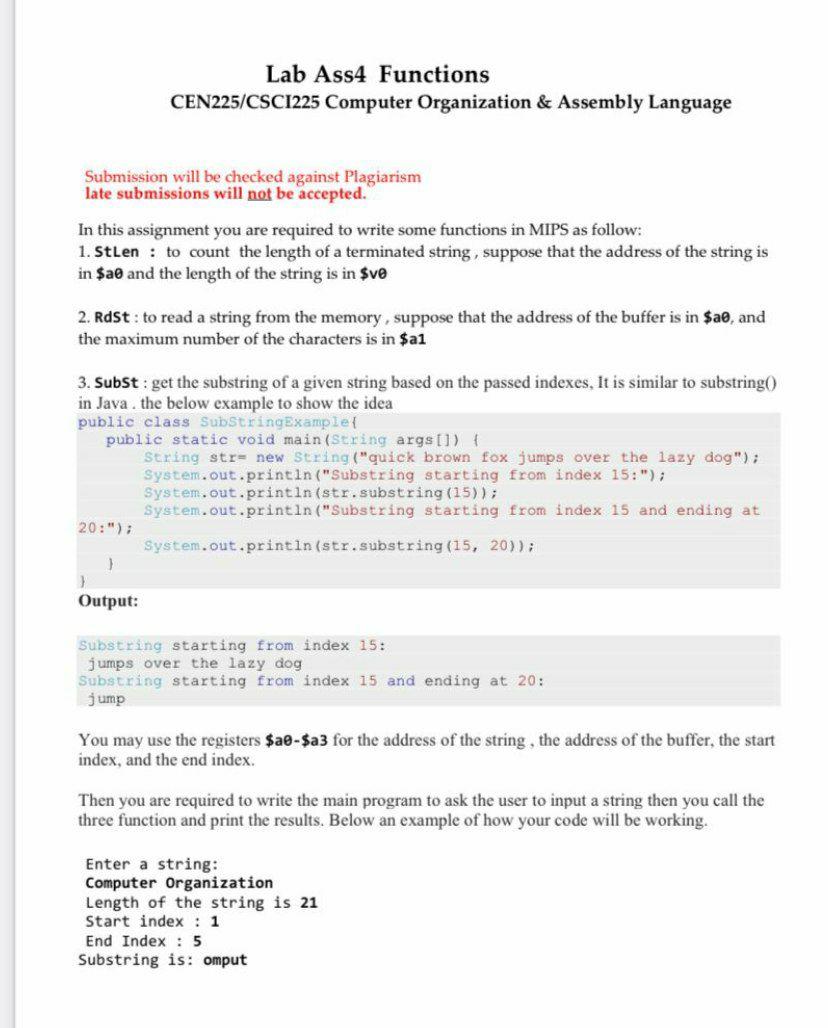 Solved Lab Ass4 Functions CEN225/CSC1225 Computer | Chegg.com